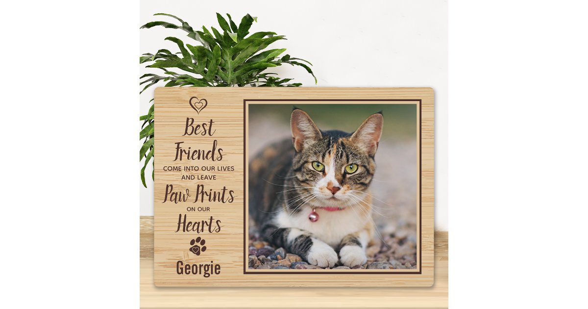 Custom Photo Cat Pet Memorial Plaque | Zazzle