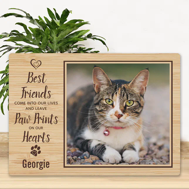 Custom Photo Cat Pet Memorial Plaque | Zazzle