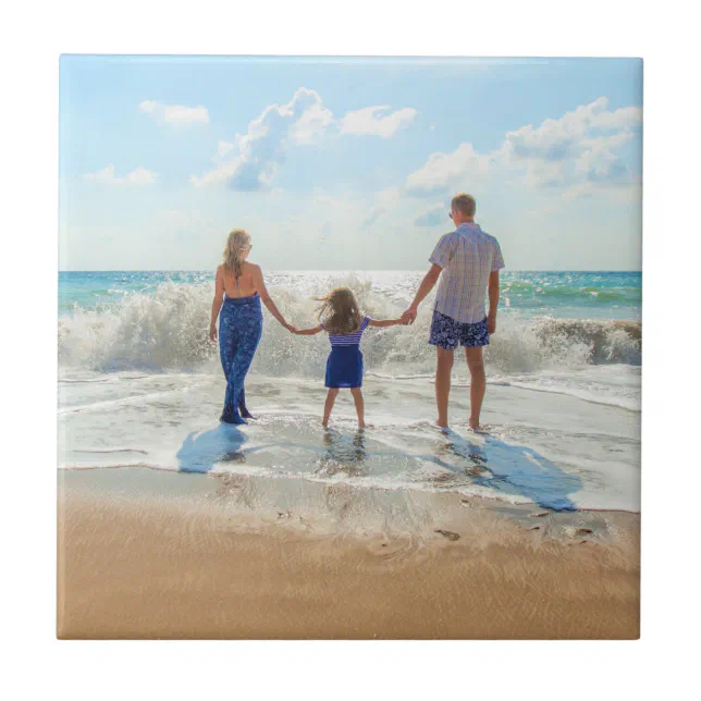 Custom Photo Ceramic Tile Gift with Your Photos | Zazzle