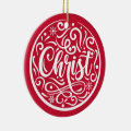 Custom Photo Christmas Holiday Christ Religious Ceramic Ornament | Zazzle