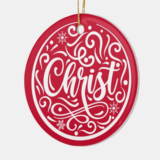 Custom Photo Christmas Holiday Christ Religious Ceramic Ornament | Zazzle