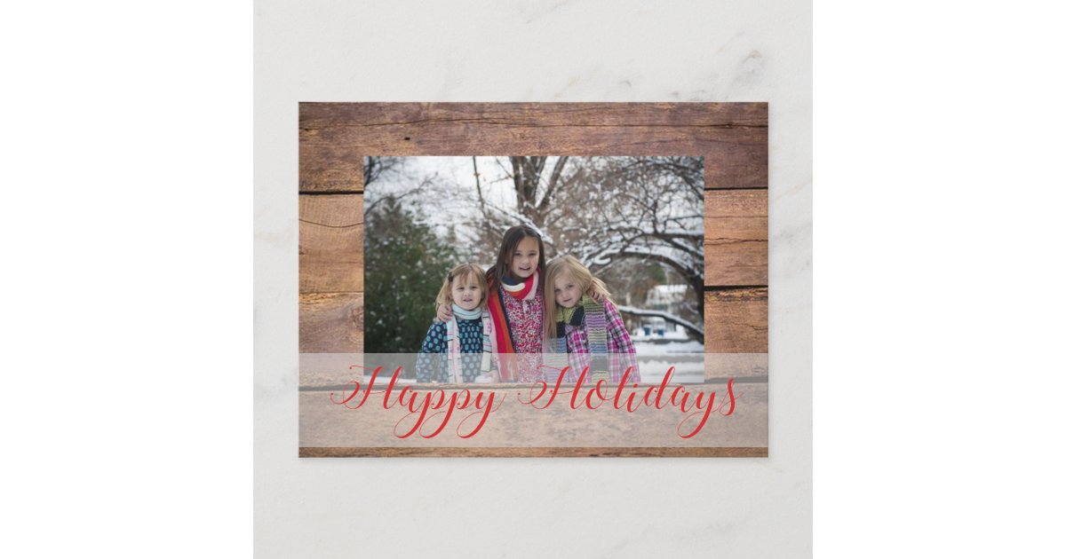 Custom Photo Christmas Holiday Postcard | Zazzle