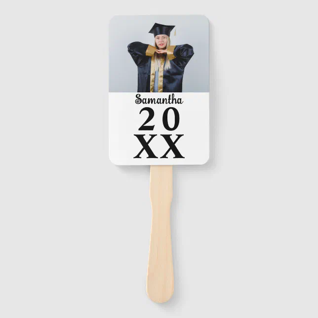 Custom Photo Class of 2026 Graduation Party Senior Hand Fan | Zazzle