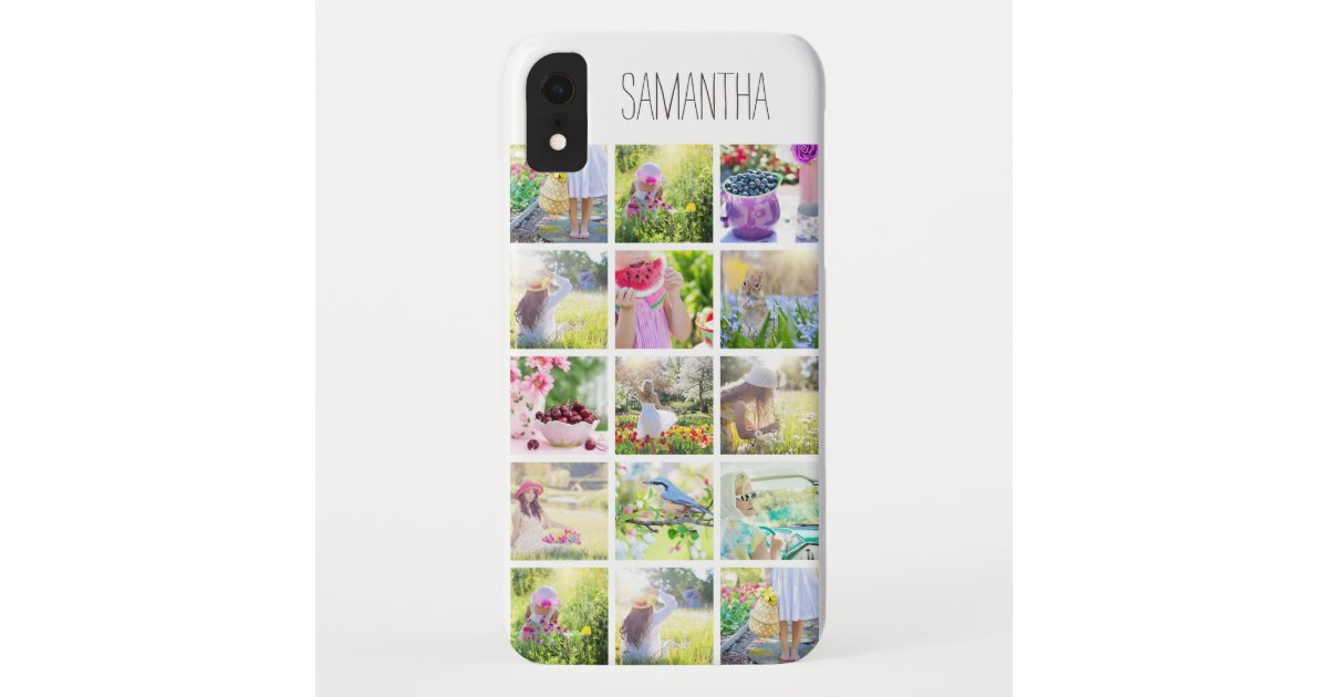 Custom Photo Collage and Name Case-Mate iPhone Case | Zazzle