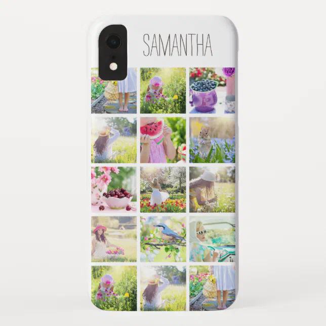 Custom Photo Collage and Name Case-Mate iPhone Case | Zazzle