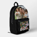 Custom Photo Collage Black Printed Backpack | Zazzle