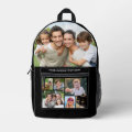 Custom Photo Collage Black Printed Backpack | Zazzle