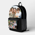 Custom Photo Collage Black Printed Backpack | Zazzle