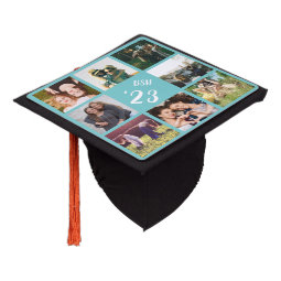 Custom Photo Collage & Class Year Graduation Cap Topper | Zazzle