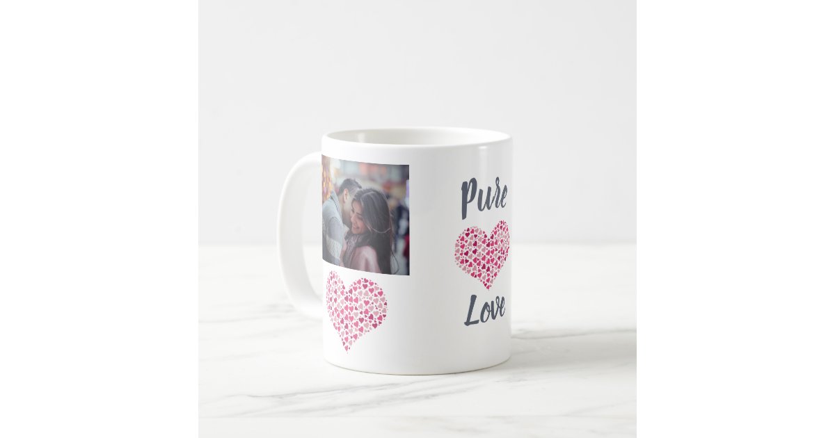 Custom Photo Collage Heart Love Mug | Zazzle