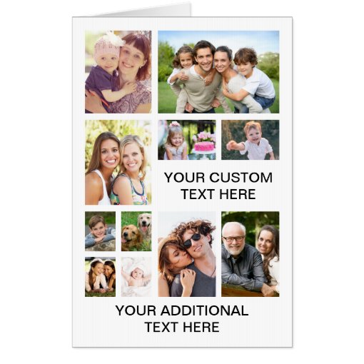 Custom Photo Collage Jumbo Card | Zazzle
