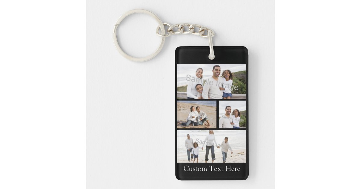 Custom Photo Collage Keychain | Zazzle