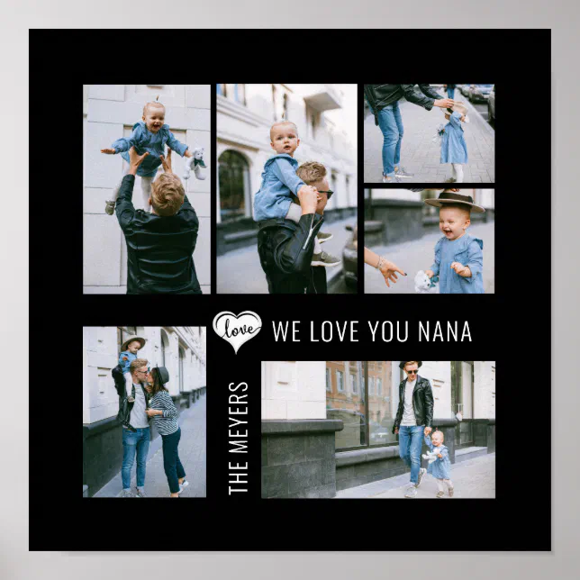 Custom Photo Collage Love Poster | Zazzle