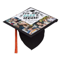 Custom photo collage personalized fun I'm done Graduation Cap Topper ...