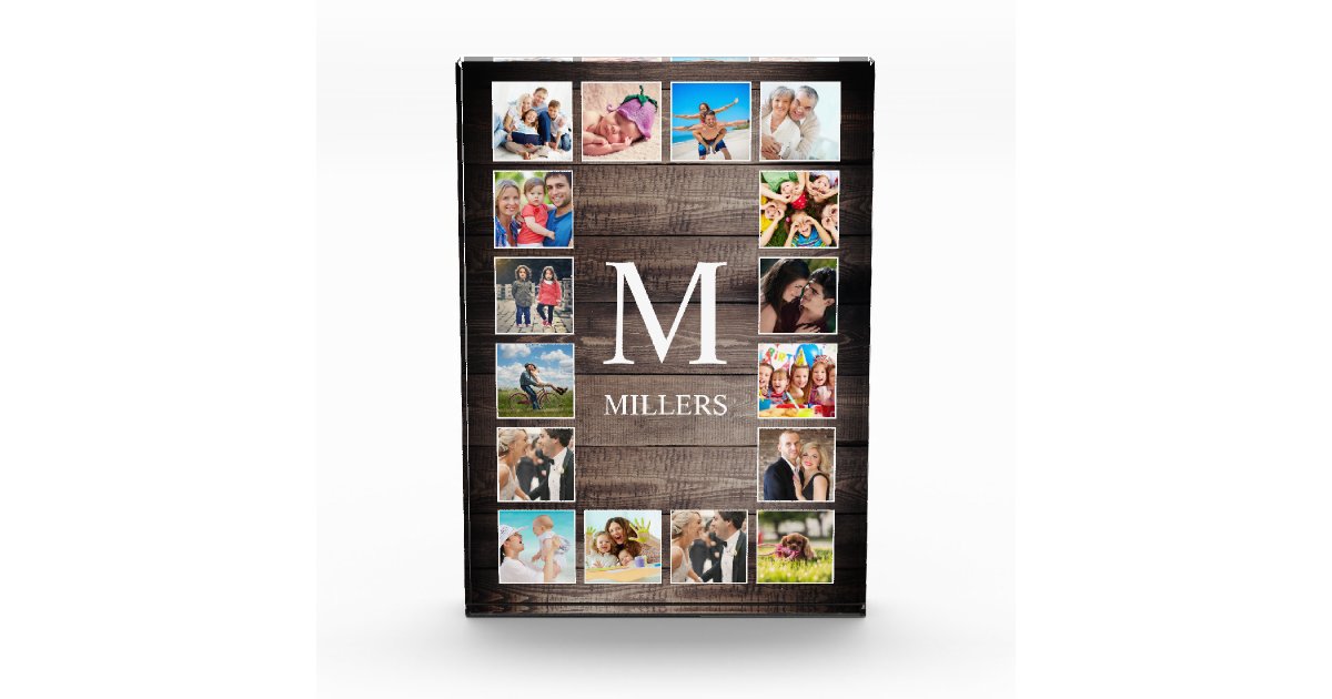 Custom Photo Collage Rustic Farmhouse Family | Zazzle