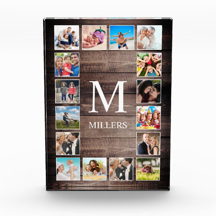 Custom Photo Collage Rustic Farmhouse Family | Zazzle