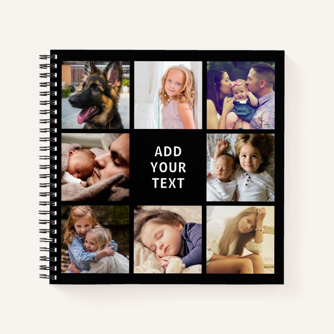 Custom Photo Collage Scrapbook Notebook | Zazzle