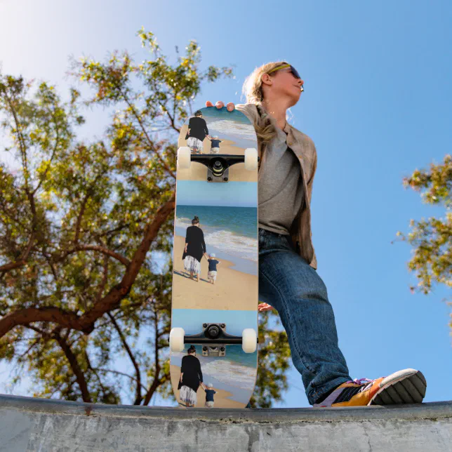 Custom Photo Collage Skateboard Your Photos Gift | Zazzle