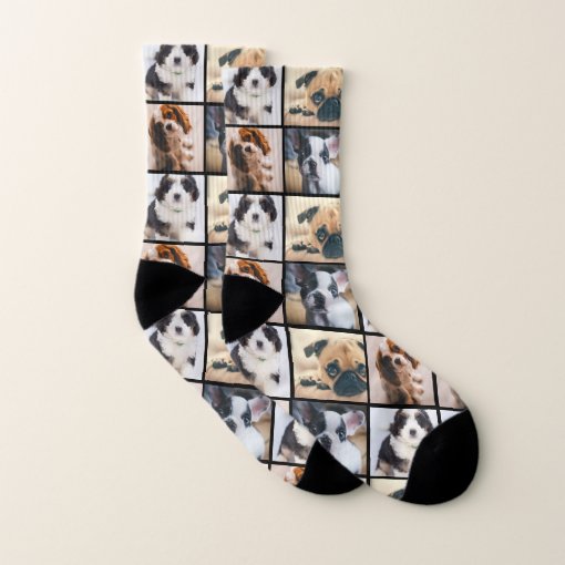 Custom photo collage socks | Zazzle