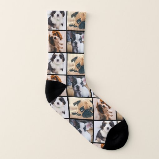 Custom photo collage socks | Zazzle