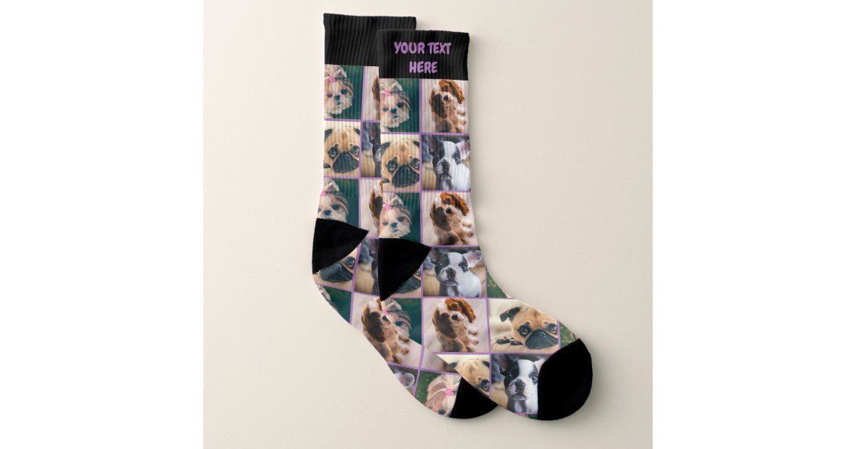 Custom photo collage socks | Zazzle