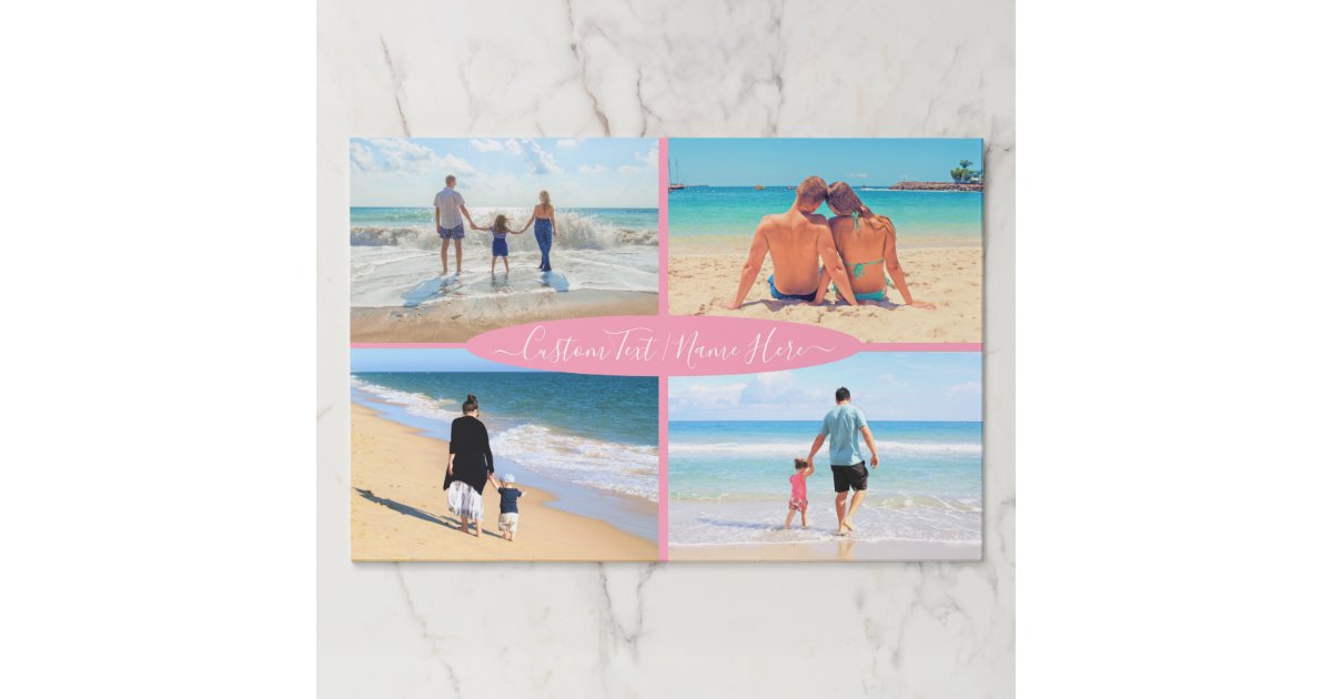 Custom Photo Collage Text Paper Pad Your Photos | Zazzle