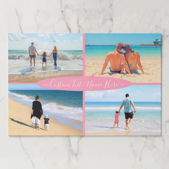 Custom Photo Collage Text Paper Pad Your Photos | Zazzle