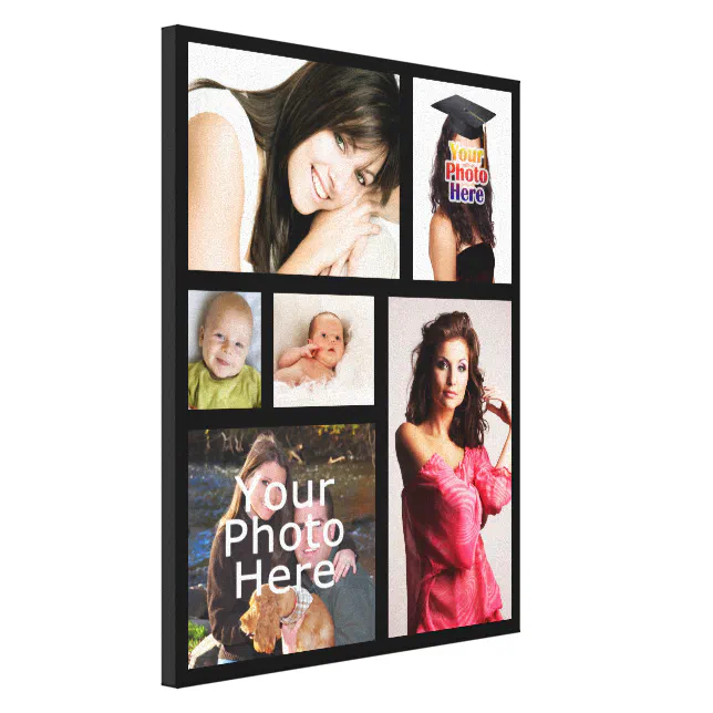 Custom Photo Collage Wrapped Canvas Print | Zazzle