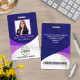 Custom Photo Corporate Employee Barcode Purple Badge | Zazzle
