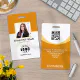 Custom Photo Corporate Employee QR Code Yellow Badge | Zazzle