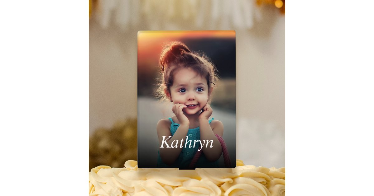 Custom Photo Create Your Own Personalized Cake Topper | Zazzle