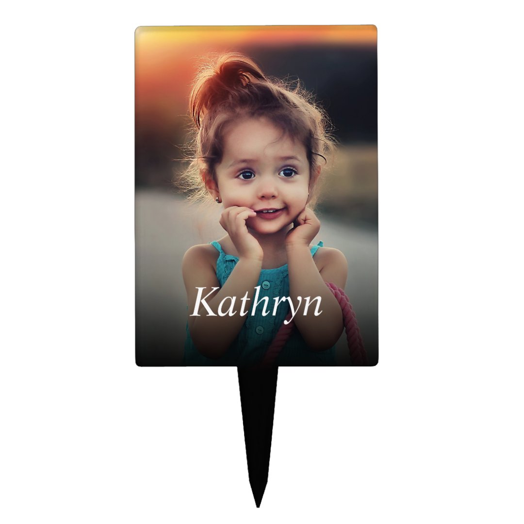 Custom Photo Create Your Own Personalized Cake Topper | Zazzle