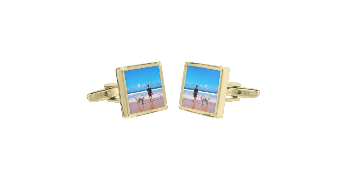 Custom Photo Cufflinks Gift Your Favorite Photos | Zazzle