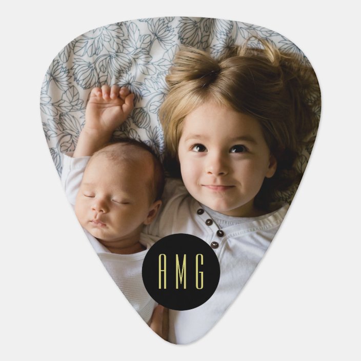 Custom Photo | Custom Monogram Guitar Pick | Zazzle.com