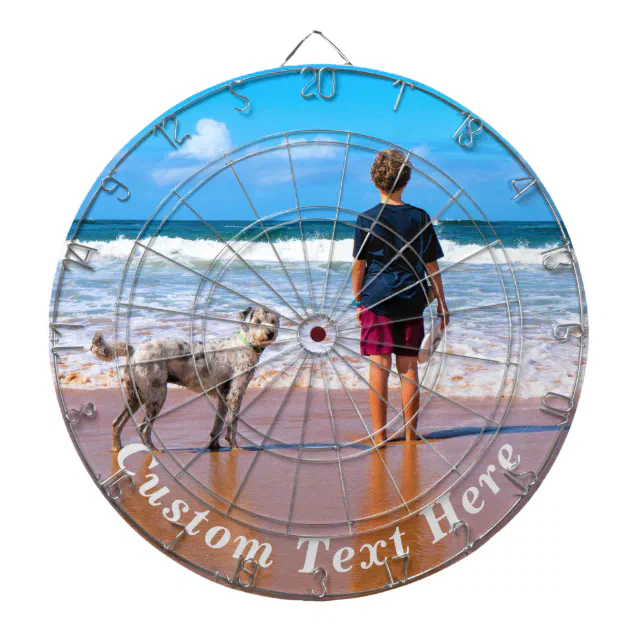 Custom Photo Dart Board Your Photos and Text | Zazzle