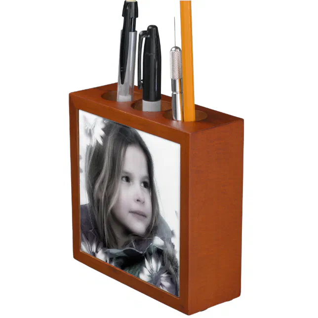 Custom Photo Desk Organizer | Zazzle