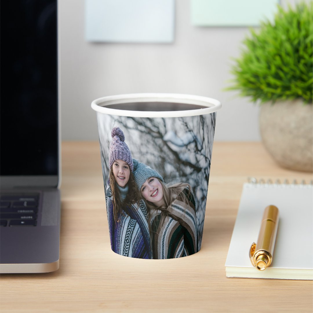 Custom Photo Disposable Paper Party Cups | Zazzle