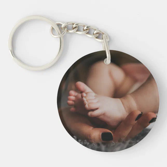 Custom Photo Double Sided Keychain | Zazzle