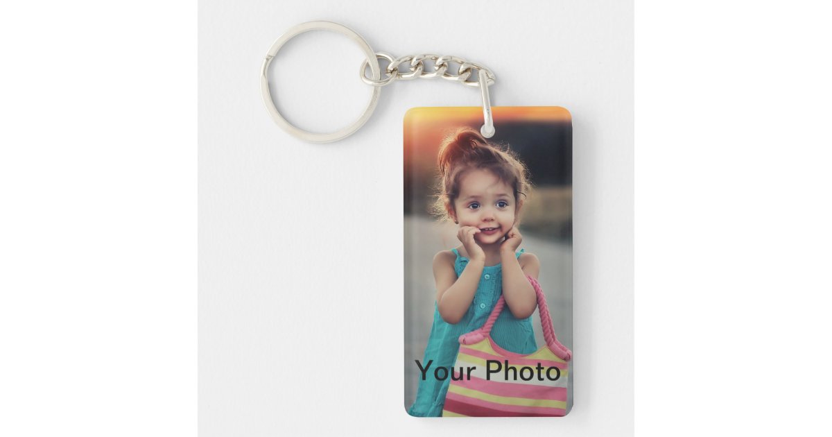 Custom Photo Double-Sided Keychain | Zazzle