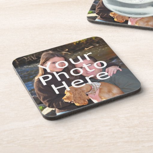 Custom Photo Drink Coaster Set | Zazzle