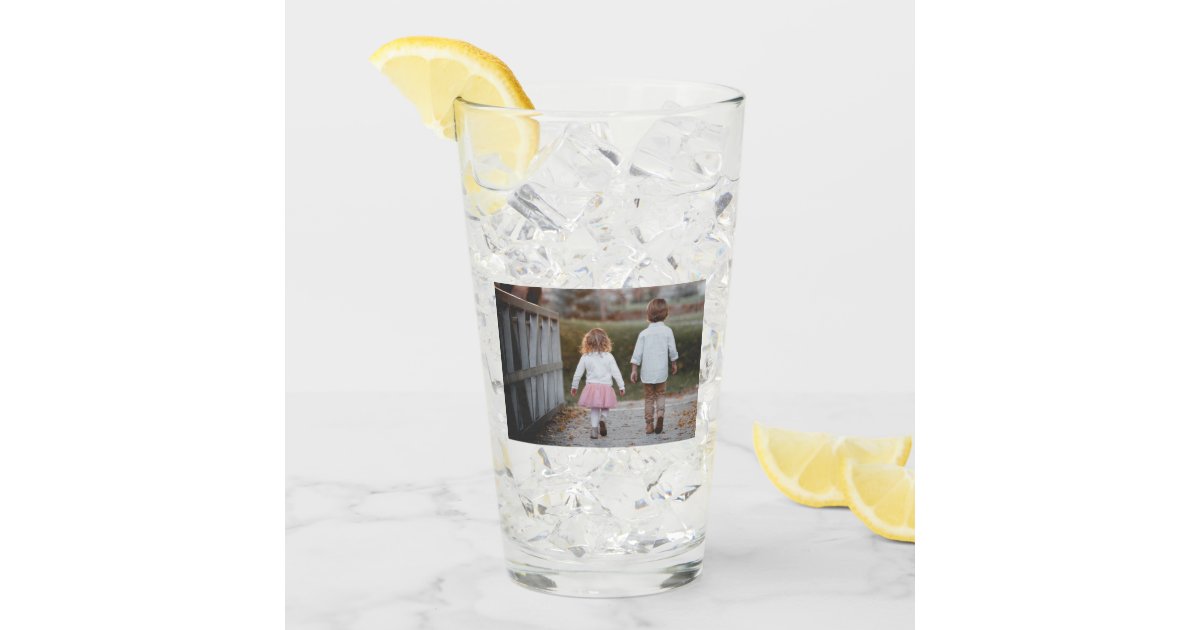 Custom Photo Drinking Glass | Zazzle