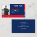 Custom Photo Election Campaign Business Card | Zazzle