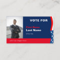 Custom Photo Election Campaign Business Card | Zazzle