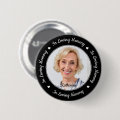 Custom Photo Elegant In Loving Memory Memorial Button | Zazzle