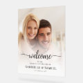 Custom Photo Elegant Wedding Welcome Acrylic Sign | Zazzle