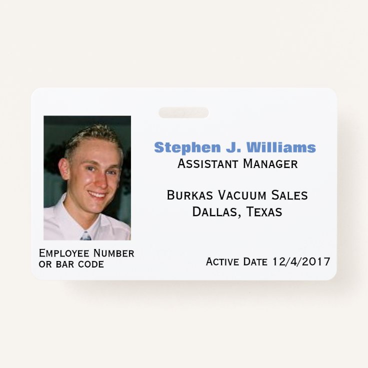 Custom Photo Employee Badge | Zazzle