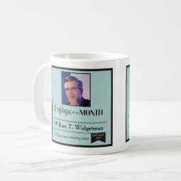 Custom photo employee of the month incentive mug | Zazzle