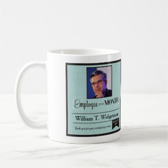 Custom photo employee of the month incentive mug | Zazzle