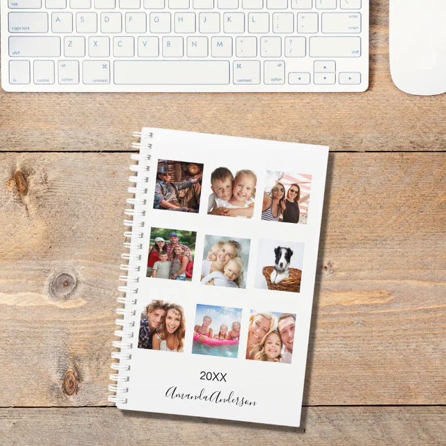 Custom photo family collage name signature 2026 planner | Zazzle
