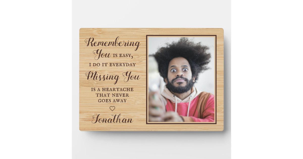 Custom Photo Family Remembrance Memorial Plaque | Zazzle